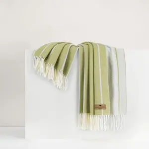 LANDS DOWNUNDER Fiji Stripe Throw - Lemongrass