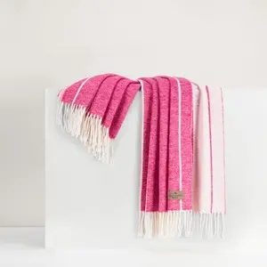 LANDS DOWNUNDER Fiji Stripe Throw - Wild Orchid