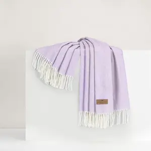 LANDS DOWNUNDER Italian Herringbone Throw - Lilac
