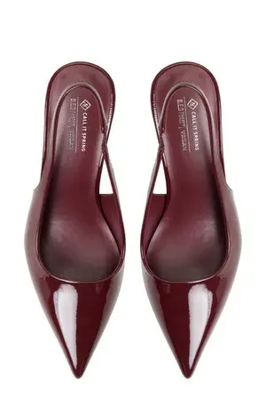 CALL IT SPRING BY ALDO Sollenne Slingback Pointed Toe Pumps - Bordo