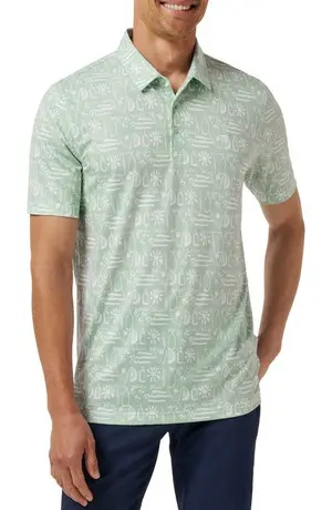 Travis Mathew Featherweight Cabana Polo - Aqua Foam