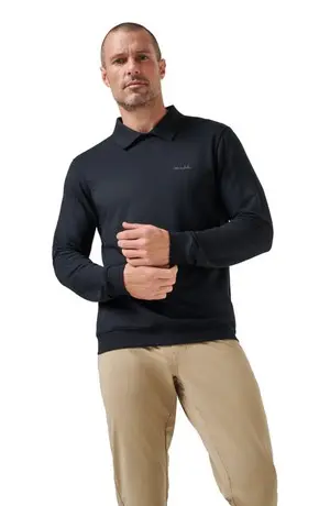 Travis Mathew Amenities Collared Sweatshirt - Black