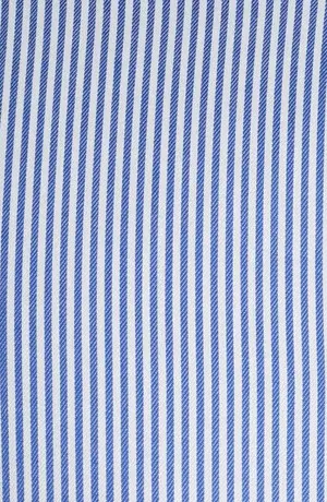 1863 BY ETERNA Banker Stripe Non-iron Cotton Twill Dress Shirt - Blue