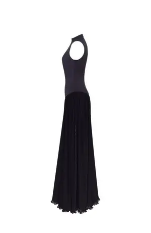MILLA Elegant Mock Neck Maxi Dress