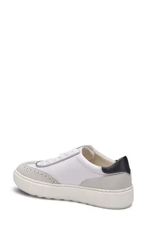 JOHNSTON & MURPHY COLLECTION Cammie Low Top Sneakers - White Glove Leather/suede