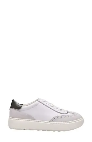 JOHNSTON & MURPHY COLLECTION Cammie Low Top Sneakers - White Glove Leather/suede