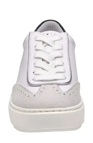 JOHNSTON & MURPHY COLLECTION Cammie Low Top Sneakers - White Glove Leather/suede