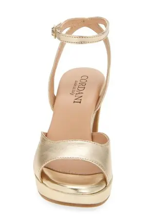 Cordani Vita Ankle Strap Platform Sandal - Platino