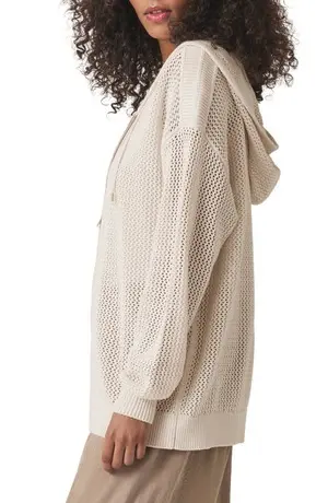Splendid Nala Openwork Cotton Zip Hoodie