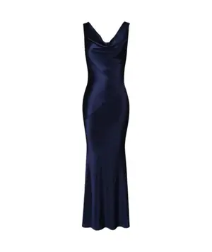 House Of Cb Safaira Cowl Neck Gown - Blue