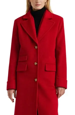 Ralph Lauren Wool And Cashmere-blend Reefer Coat - Festive Red