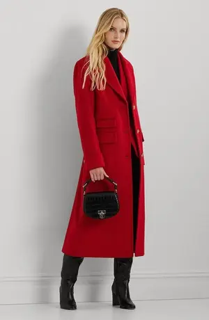Ralph Lauren Wool And Cashmere-blend Reefer Coat - Festive Red