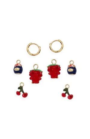ALEX AND ANI Picnic Interchangeable Huggie Set - Red