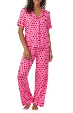 ROOM SERVICE Print Pajamas - Pink/heart