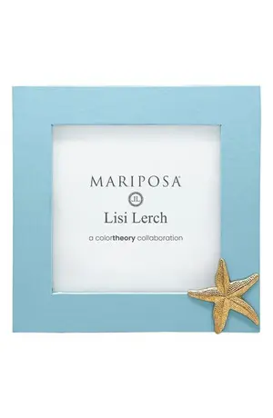 MARIPOSA Starfish 4 X 4-inch Picture Frame - Blue