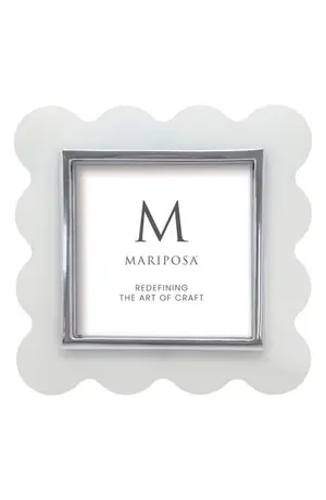 MARIPOSA Mod Scallop 4 X 4-inch Picture Frame - White