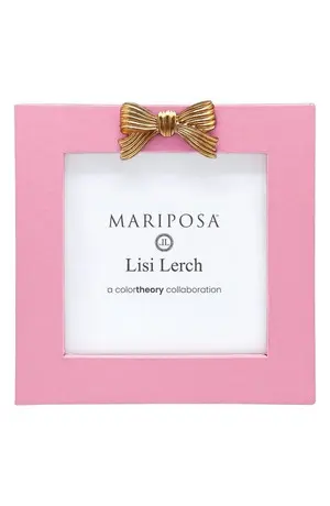 MARIPOSA Bow 4 X 4-inch Picture Frame - Pink