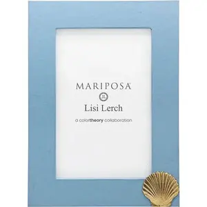 MARIPOSA Scallop Periwinkle 4 X 6-inch Picture Frame - Blue