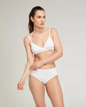 NUDEA The Organic Cotton Easy Does It Comfort Bralette - Cotton White