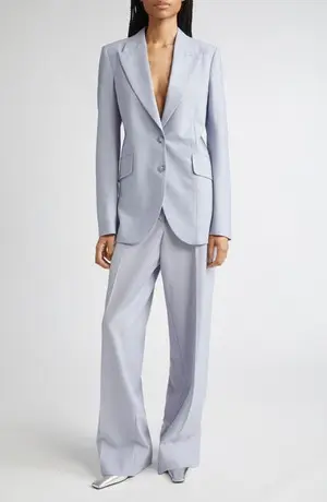 Stella McCartney Wool Canvas Fitted Blazer
