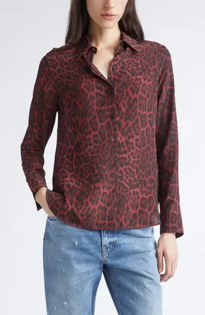 Women's Red Printed Shirts