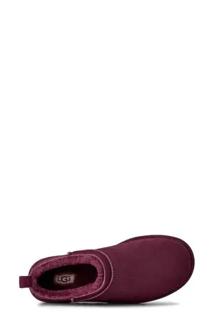 UGG Classic Micro Shearling Lined Slip-on - Burnt Magenta