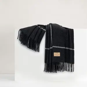 LANDS DOWNUNDER Window Cashmere Throw Onyx