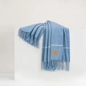 LANDS DOWNUNDER Window Cashmere Throw Sky Blue