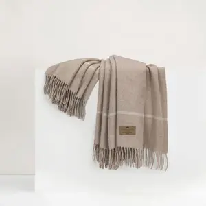 LANDS DOWNUNDER Window Cashmere Throw Taupe