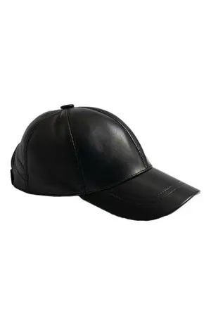 SAINT + SOFIA Avalon Leather Baseball Cap