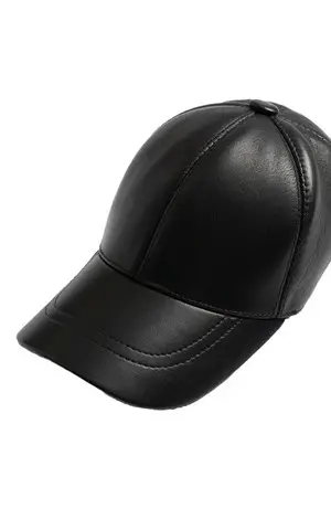 SAINT + SOFIA Avalon Leather Baseball Cap