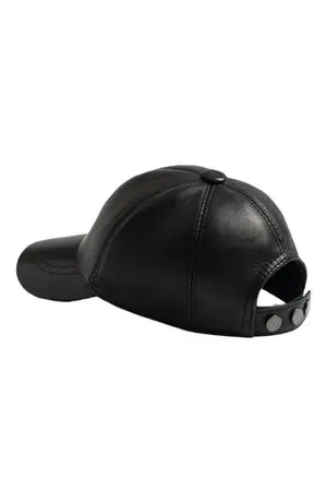 SAINT + SOFIA Avalon Leather Baseball Cap