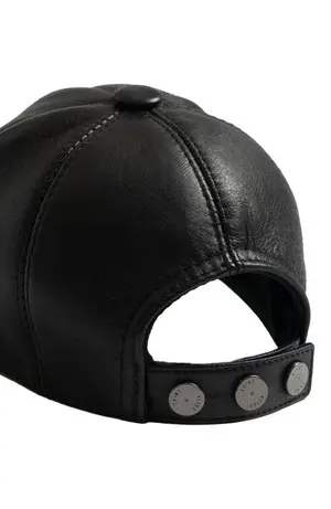 SAINT + SOFIA Avalon Leather Baseball Cap