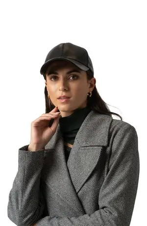SAINT + SOFIA Avalon Leather Baseball Cap