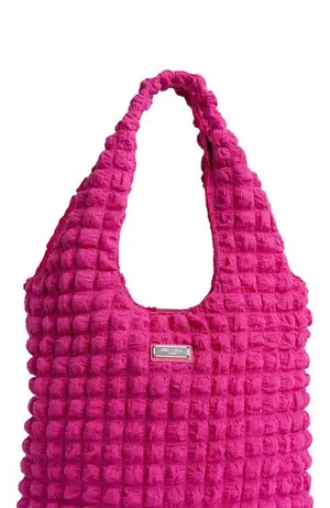 SAINT + SOFIA Soho Shoulder Tote Bag - Fuchsia Pink