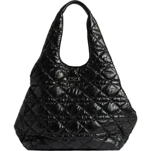 SAINT + SOFIA Large Stella Quilted Shoulder Tote Bag