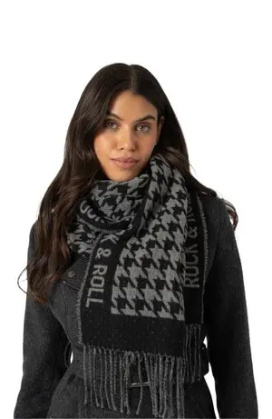 SAINT + SOFIA Rock Houndstooth Scarf