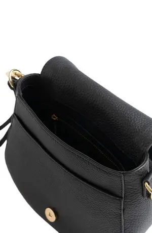 SAINT + SOFIA Saddle Bag With Golden Hardware - Black