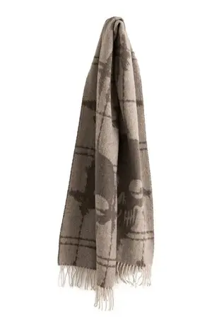 SAINT + SOFIA Sutton Skull Scarf - Beige