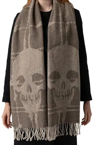 SAINT + SOFIA Sutton Skull Scarf