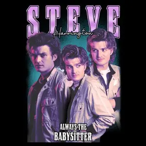 STRANGER THINGS Steve Harrington Collage Graphic T-shirt