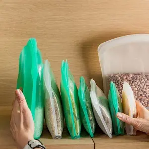 CUISIPRO Pack-it Silicone Reusable Storage Bag, Set Of 2 - Clear
