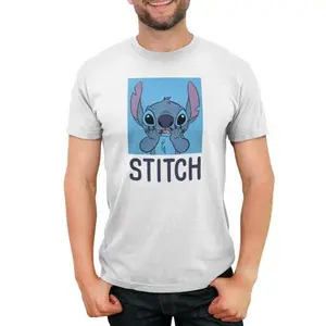 LILO & STITCH Simple Blue Stitch Portrait Graphic T-shirt