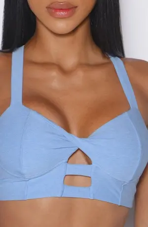 BOMBSHELL SPORTSWEAR Core Set Bra - Bright Hydrangea