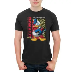 MICKEY & FRIENDS Donald Duck This Is My Happy Face Short Sleeve Graphic T-shirt