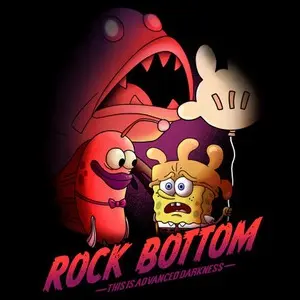 SPONGEBOB SQUAREPANTS Rock Bottom Advanced Darkness Graphic T-shirt