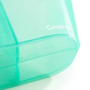 CUISIPRO Pack-it Silicone Reusable Stand Up Storage Bag W/divider - Green