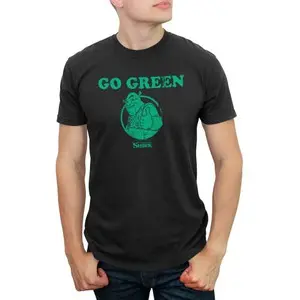 SHREK St. Patrick's Day Go Green Short Sleeve Graphic T-shirt - Black