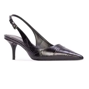 BLACK SUEDE STUDIO Branca 65 Croc Leather Slingback Pumps