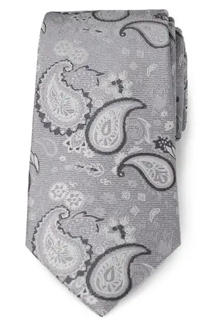 CUFFLINKS, INC. Paisley Silk Jacquard Tie - Gray